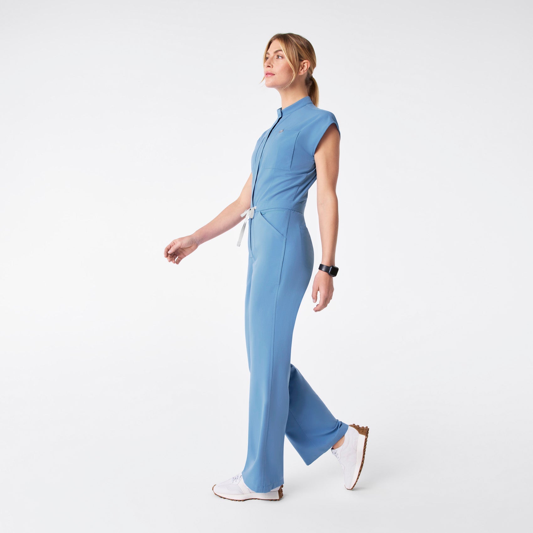 FIGS Rafaela Cargo Wide Leg ScrubJumpsuit™-Ceil Blue – Kanadadan Kapına