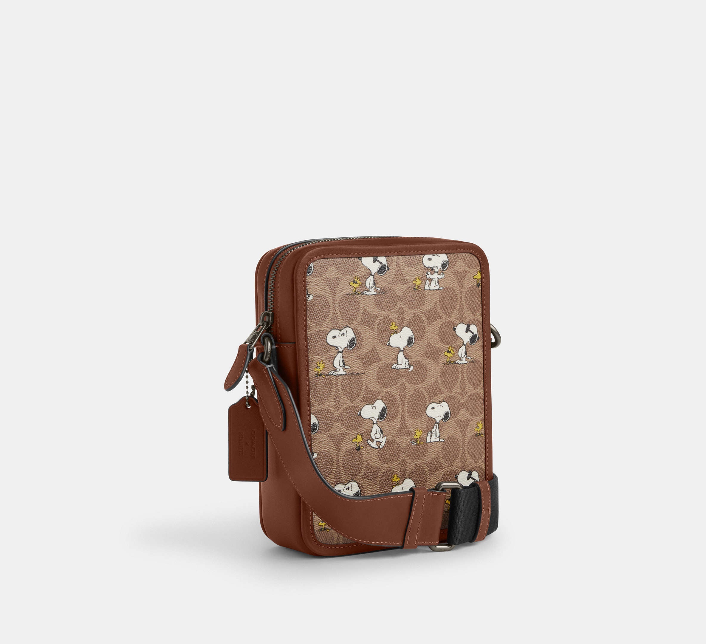Coach X Peanuts Sullivan Crossbody Bag In Signature With Snoopy Print ...