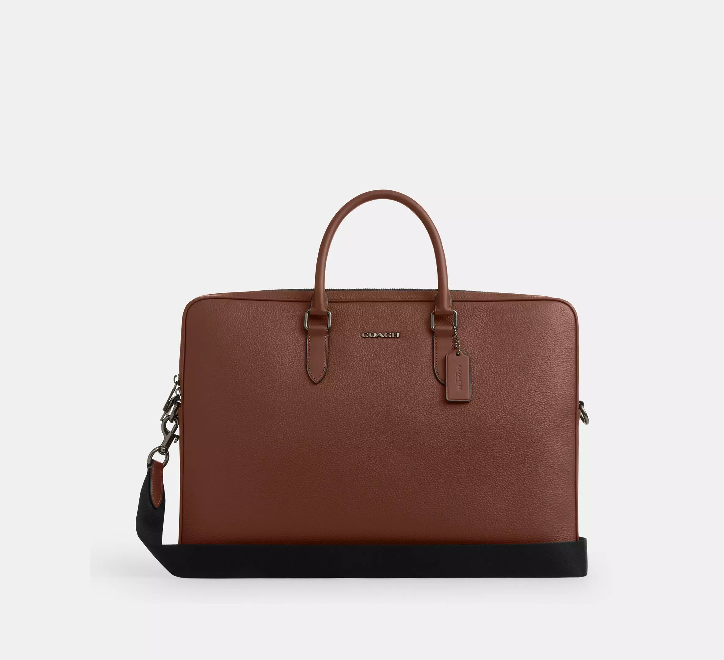Coach Ethan Large Brief - Gunmetal/Saddle – Kanadadan Kapına