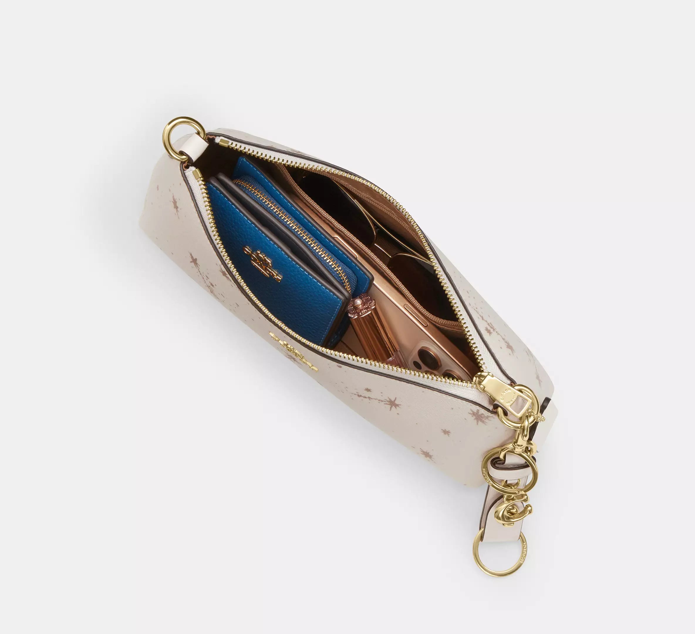 Coach Charlotte Shoulder Bag With Star Print - Gold/Chalk Multi ...