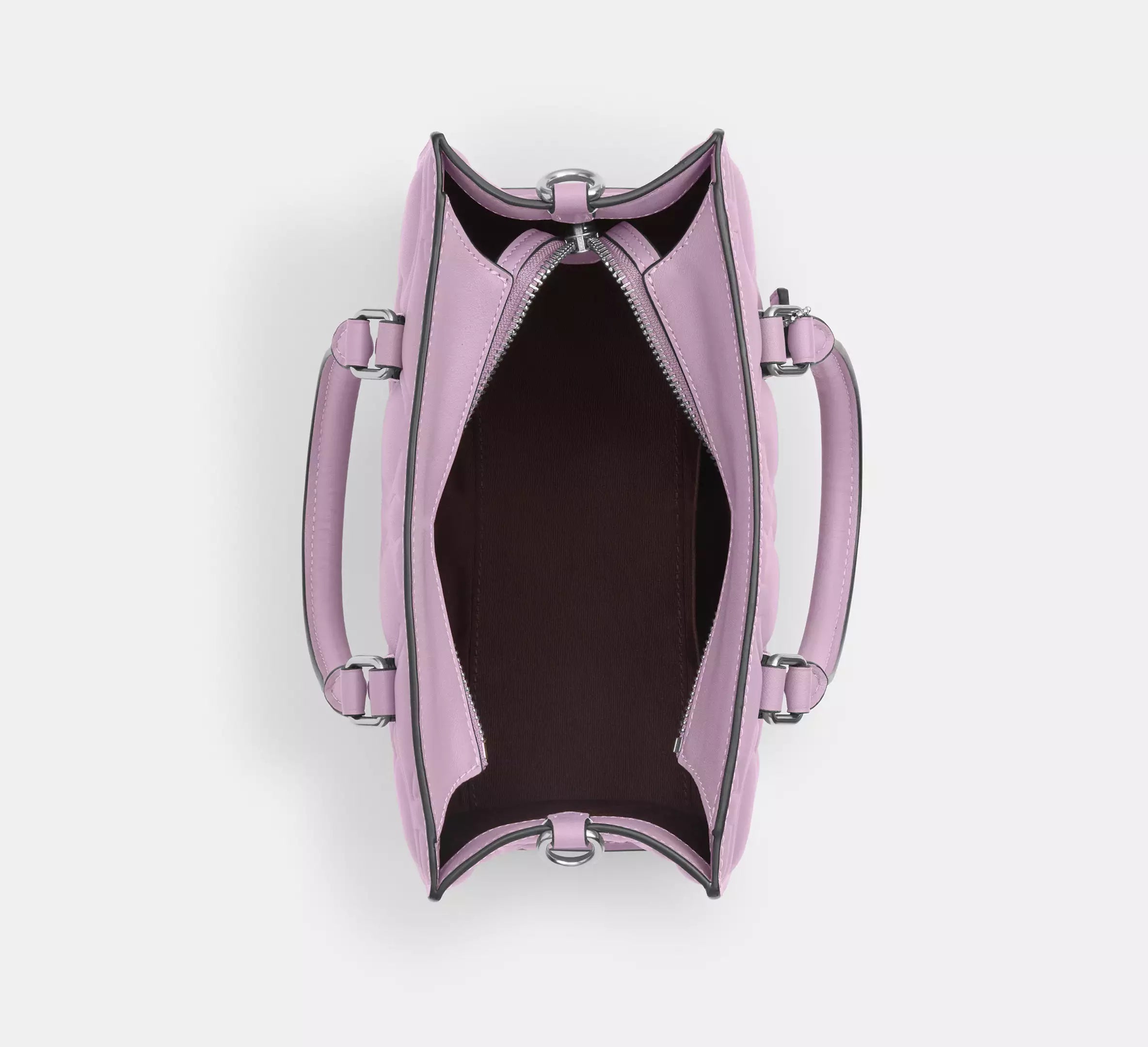 Coach Maggie Small Tote Bag In Signature Leather - Silver/Jasmine ...